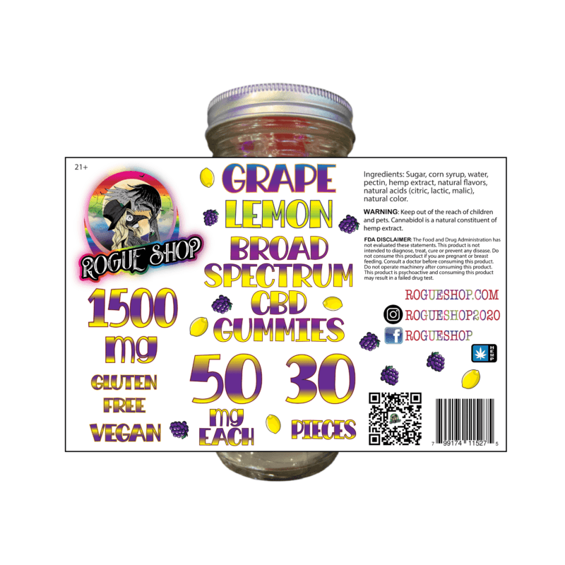 CBD Isolate Gummies (1500 mg) - Rogue Shop