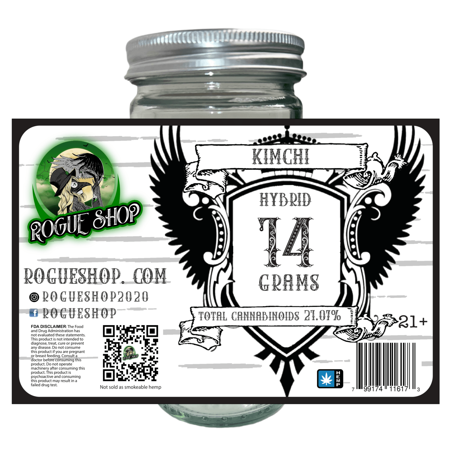 Indoor Hemp Flower | Grown in The Rogue Shop | CBD | No THC | Rogue Shop